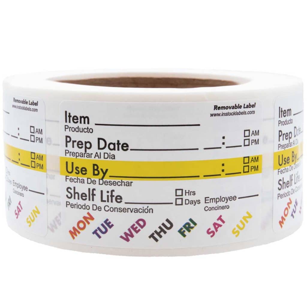 Removable Writable Use By Shelf Life Labels | InStockLabels.com
