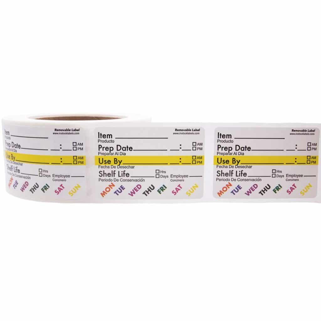 Removable Writable Use By Shelf Life Labels | InStockLabels.com