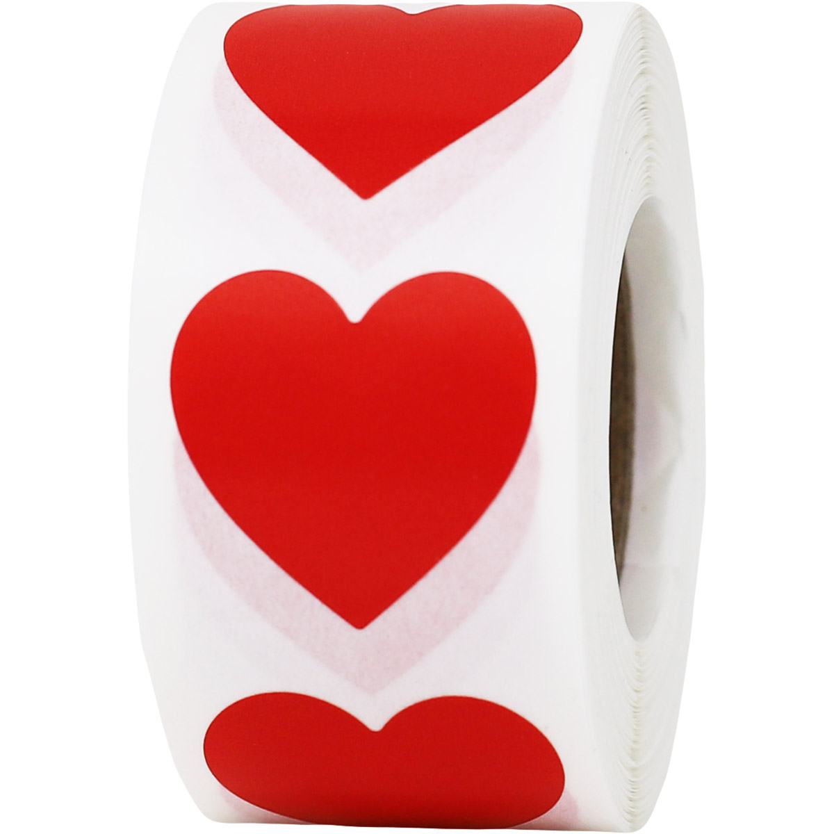 Red Heart Stickers 1" Inch | InstockLabels.com