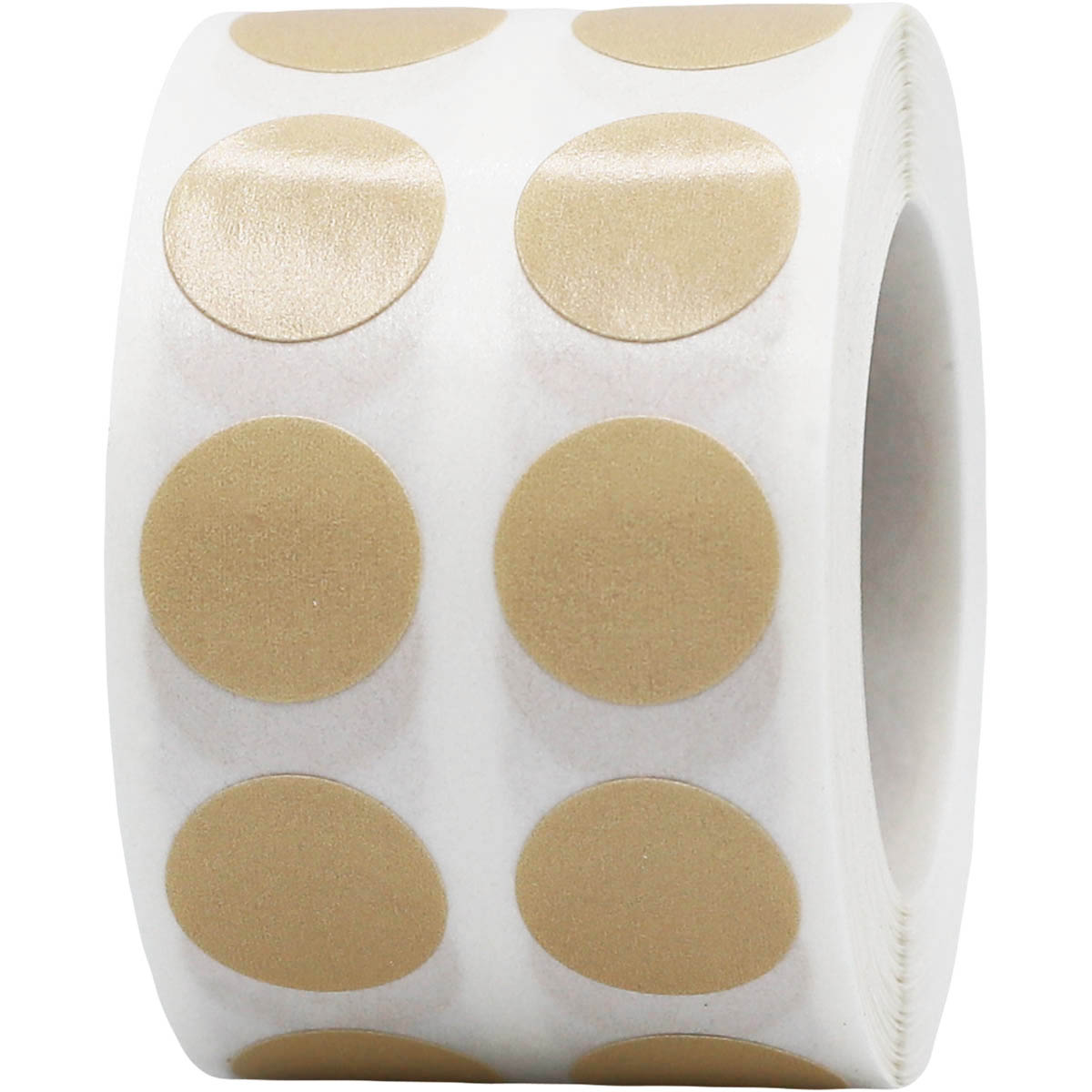 Small Beige Dot Stickers 1/2" | InStockLabels.com