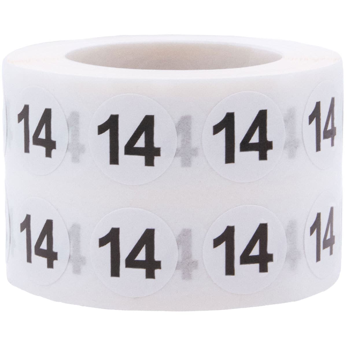 Small Number 14 Stickers 1/2" Round | InStockLabels.com