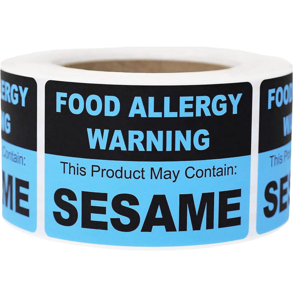 May Contain Sesame Allergy Warning Labels | InStockLabels.com