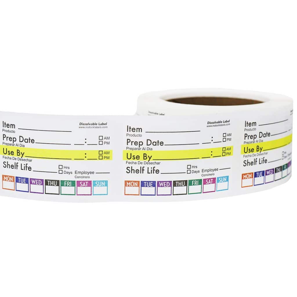 2 x 3" Dissolvable Universal Prep New Design Labels | InStockLabels.com