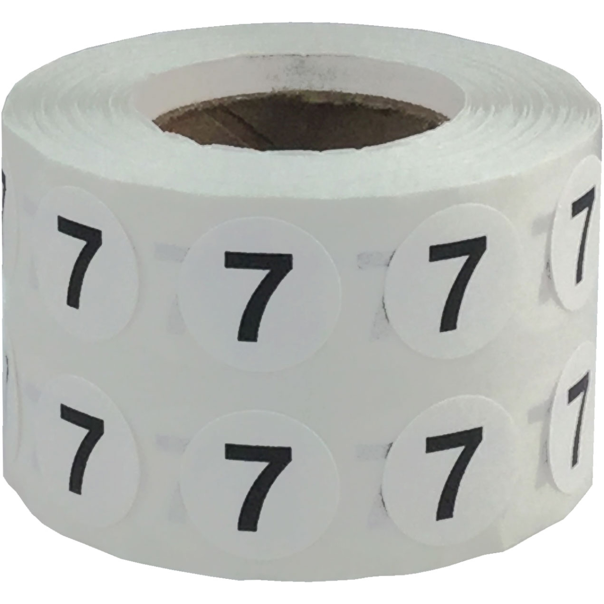 Small Number 7 Stickers 1/2" Round | InStockLabels.com