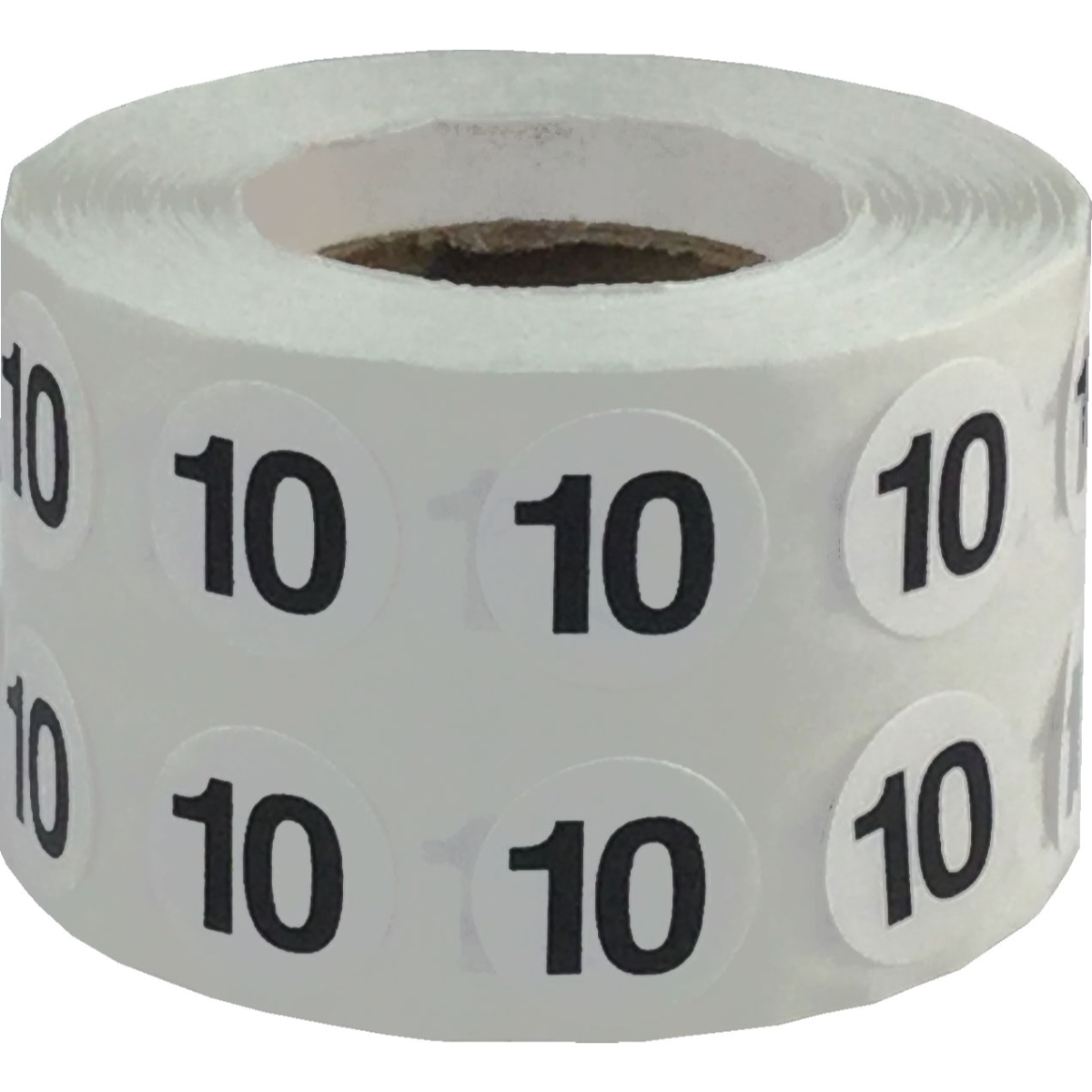 Small Number 10 Stickers 1/2" Round | InStockLabels.com