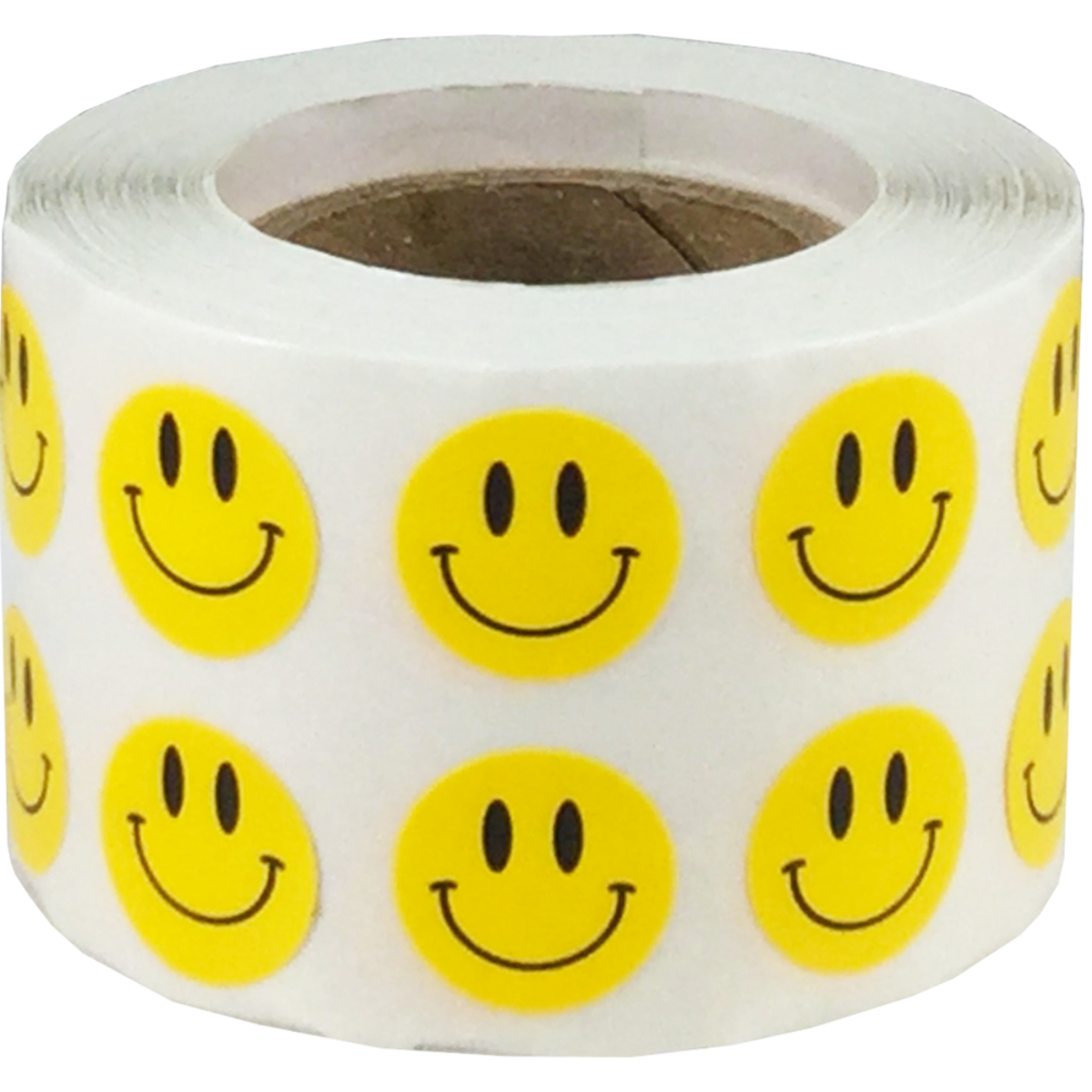 Small Yellow Smiley Face Stickers 1/2" | InStockLabels.com