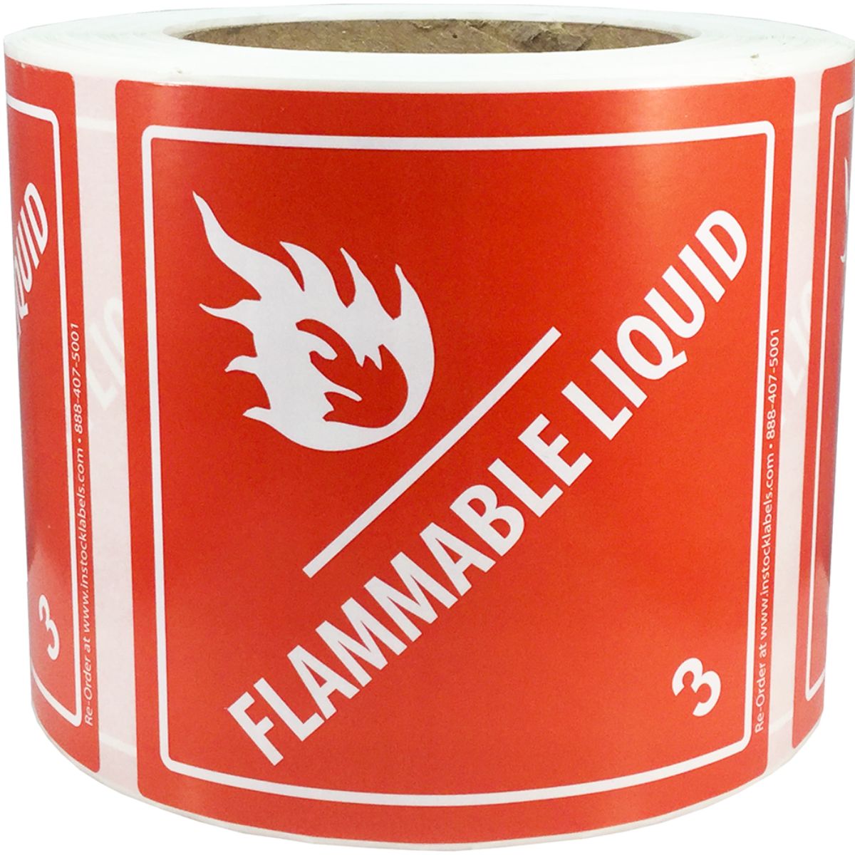 DOT Flammable Liquid Warning Labels Class 3 | InStockLabels.com