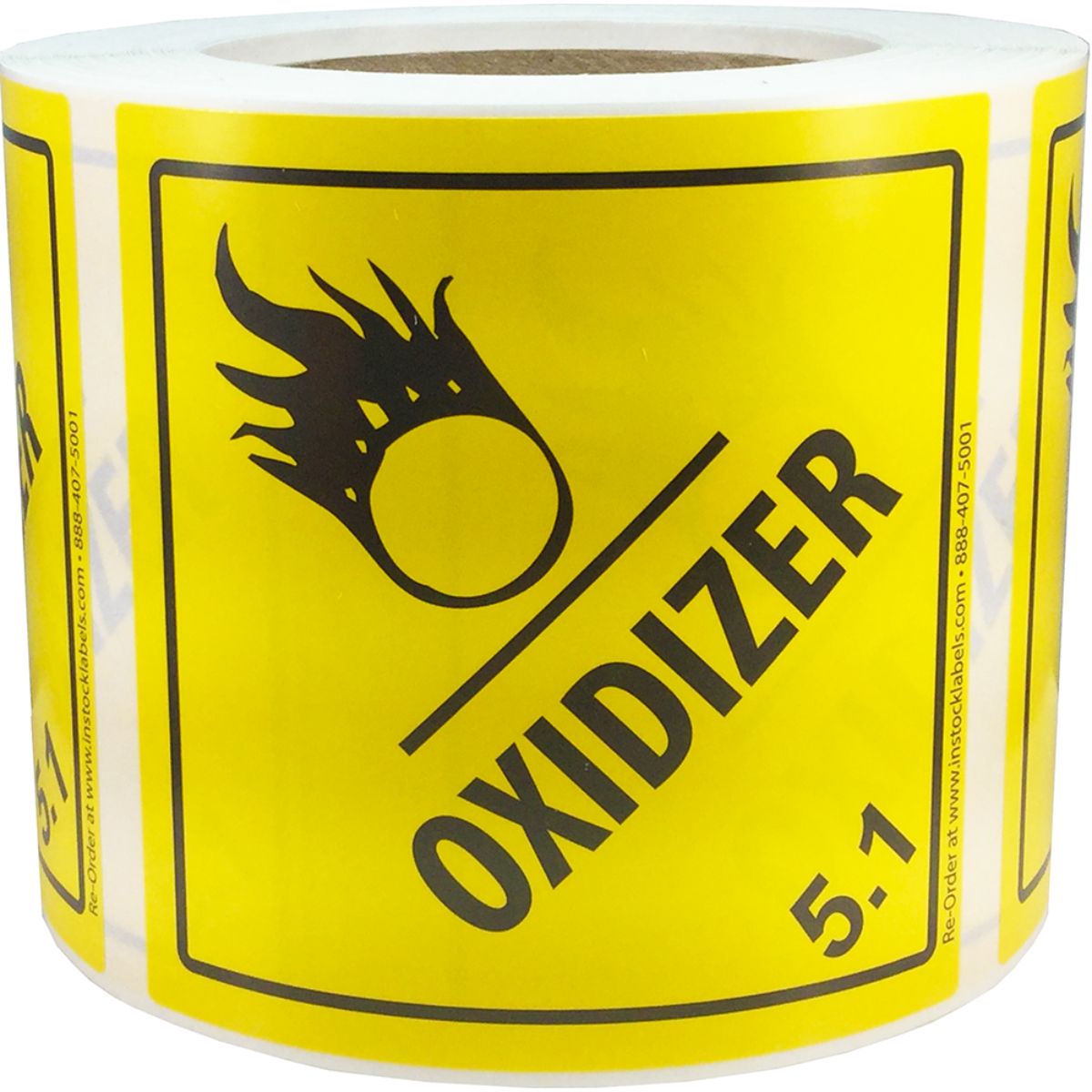 DOT Oxidizer 5.1 Hazmat Labels | Safety Warning Labels | InStockLabels.com