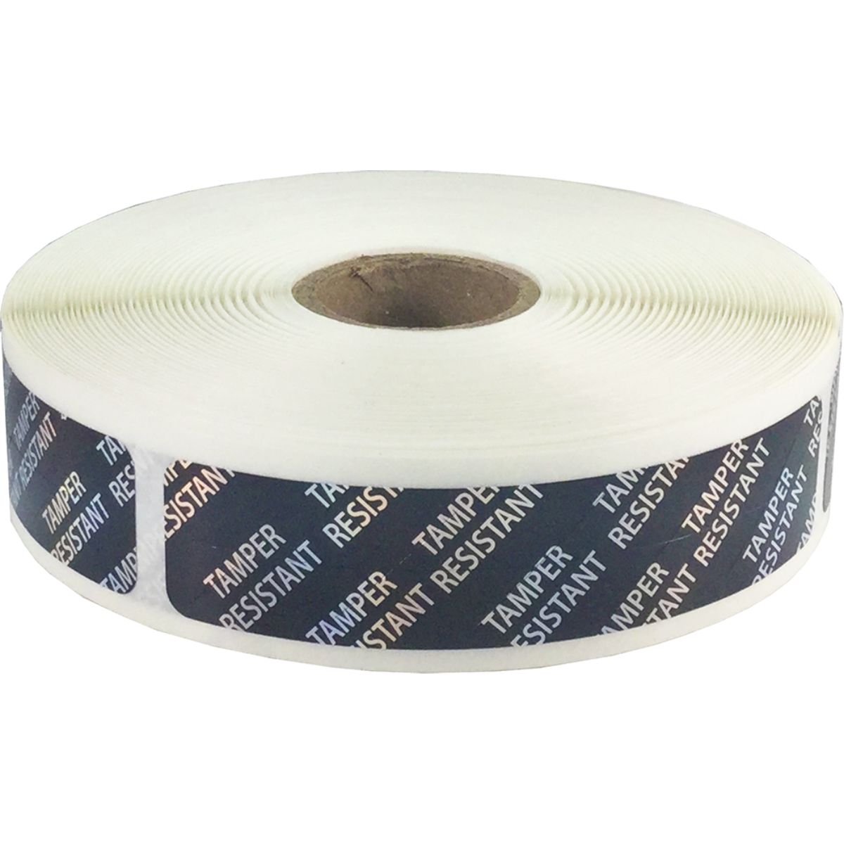Tamper Resistant Labels | 0.75" x 3.5" - Metallic Black | InStockLabels.com