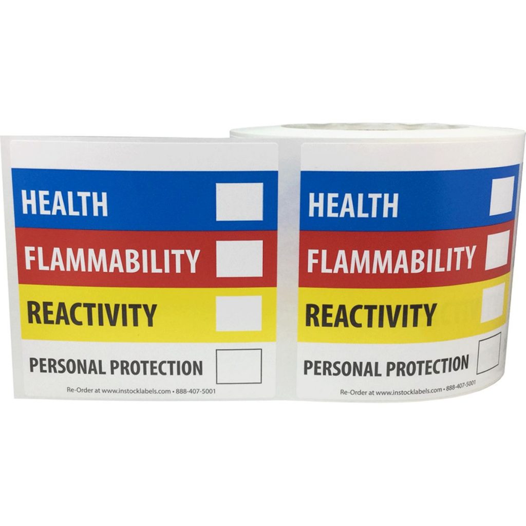 Health Flammability Reactivity Identification Labels | InStockLabels.com