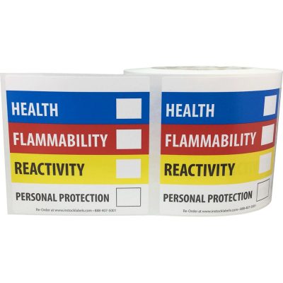 Health Flammability Reactivity Identification Labels | InStockLabels.com