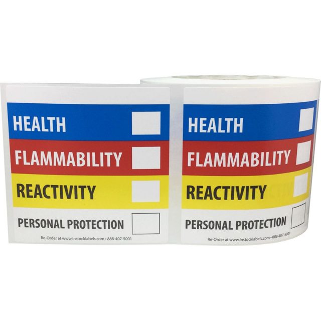 Health Flammability Reactivity Identification Labels | InStockLabels.com