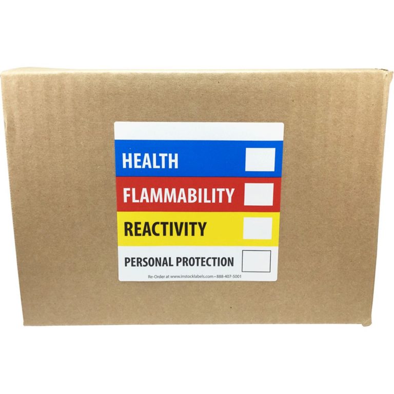 Health Flammability Reactivity Identification Labels | InStockLabels.com
