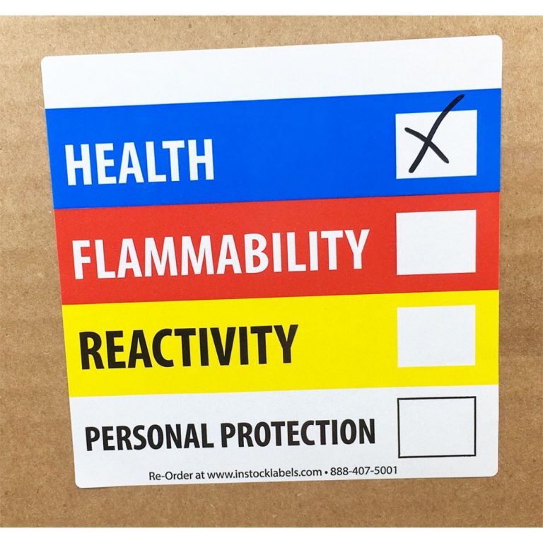 Health Flammability Reactivity Identification Labels | InStockLabels.com