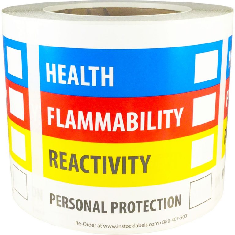 Health Flammability Reactivity Identification Labels | InStockLabels.com