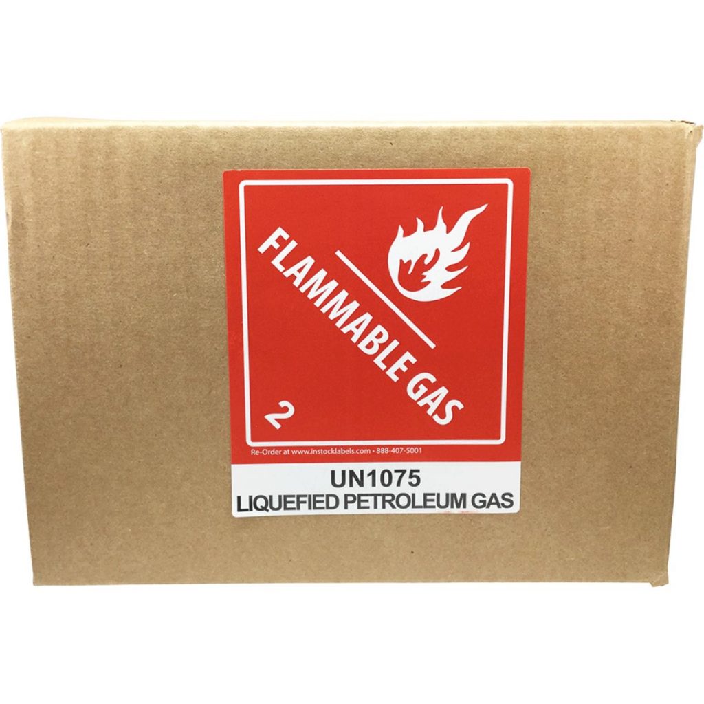 DOT UN1075 Liquefied Petroleum Gas Labels Class 2 | InStockLabels.com