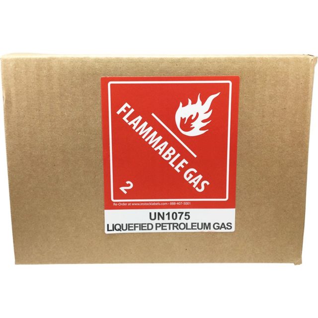 DOT UN1075 Liquefied Petroleum Gas Labels Class 2 | InStockLabels.com