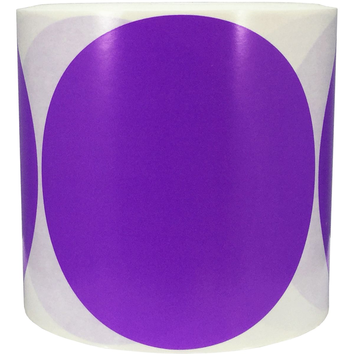 Large Purple Colored Labels 5" Round | InstockLabels.com