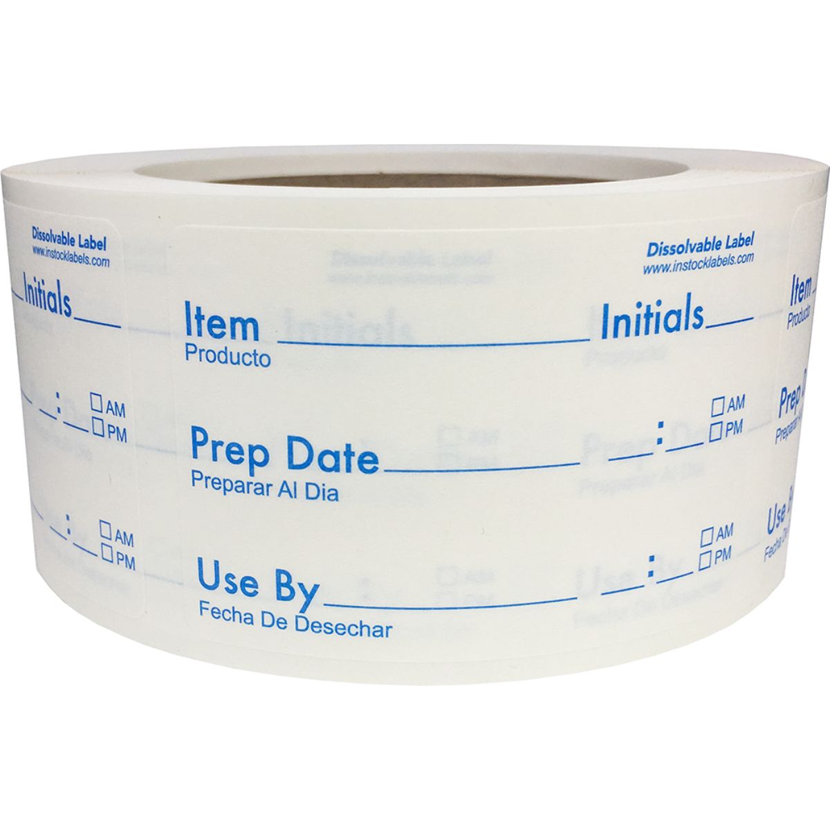 Basic Dissolvable Food Prep Labels | Use By | InStockLabels.com