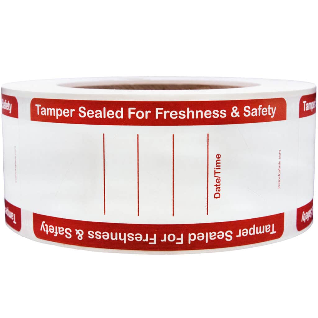 Sealed For Freshness Food Tamper Labels | InStockLabels.com