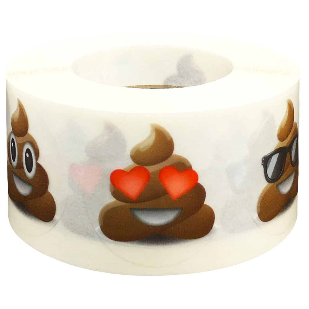 Poop Emoji Stickers - Clear Labels | InStockLabels.com