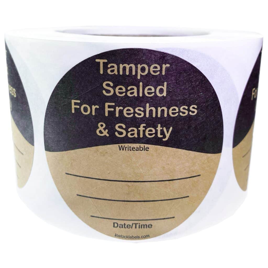 Kraft Sealed For Freshness and Safety Labels | 3" Round QTY 500 ...