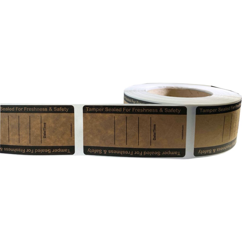 QTY 500 Kraft Sealed For Freshness and Safety Labels | 2 x 4 ...