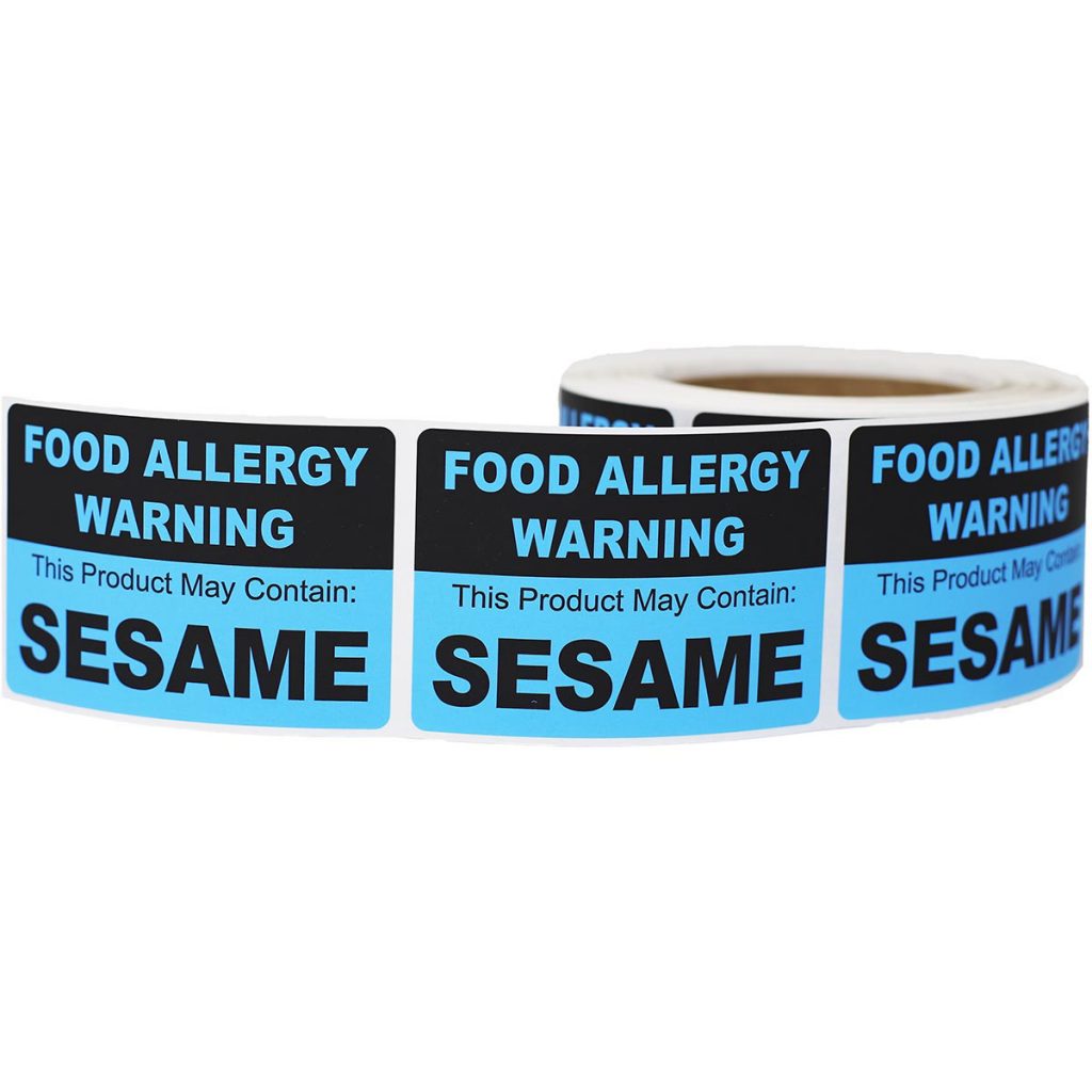May Contain Sesame Allergy Warning Labels | InStockLabels.com