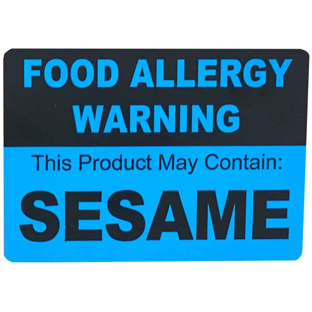 May Contain Sesame Allergy Warning Labels | InStockLabels.com