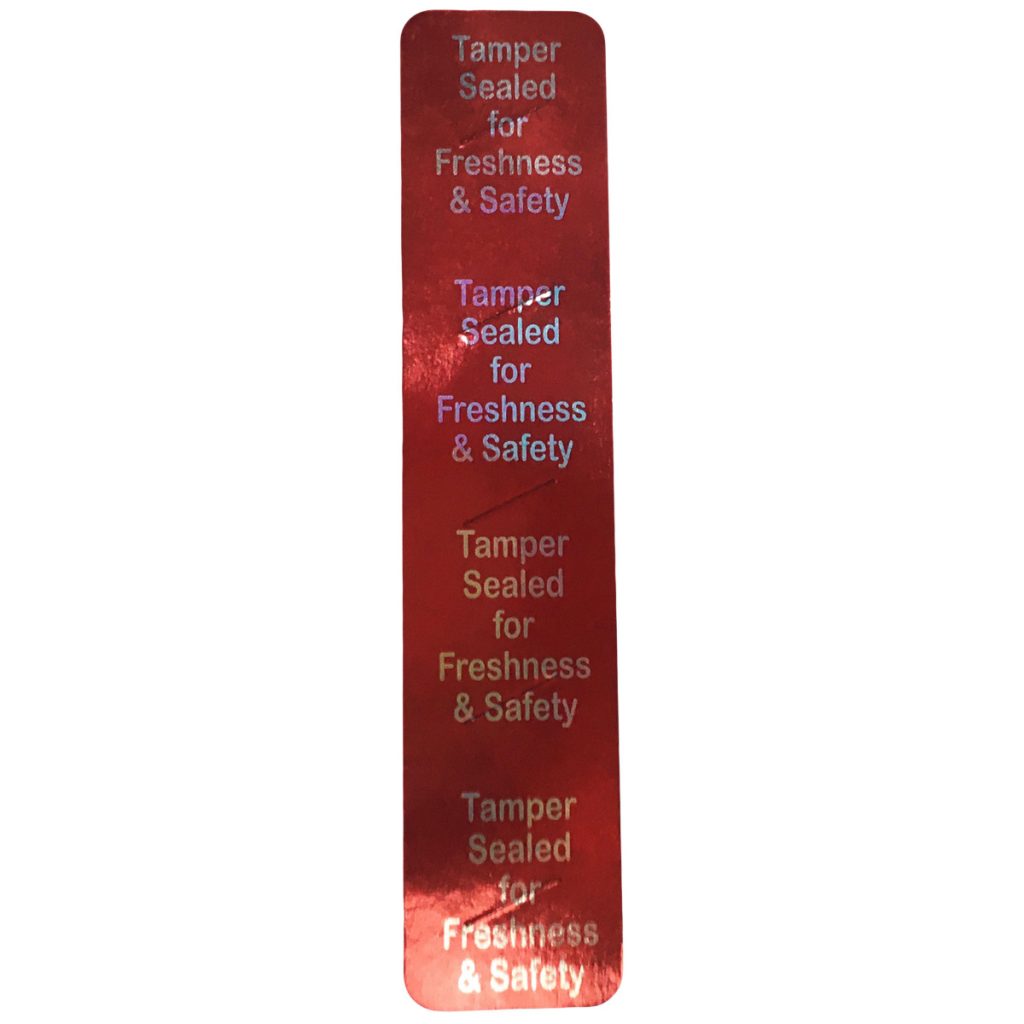 Red Tamper Evident Fresh and Safe Labels QTY 500 - | InStockLabels.com