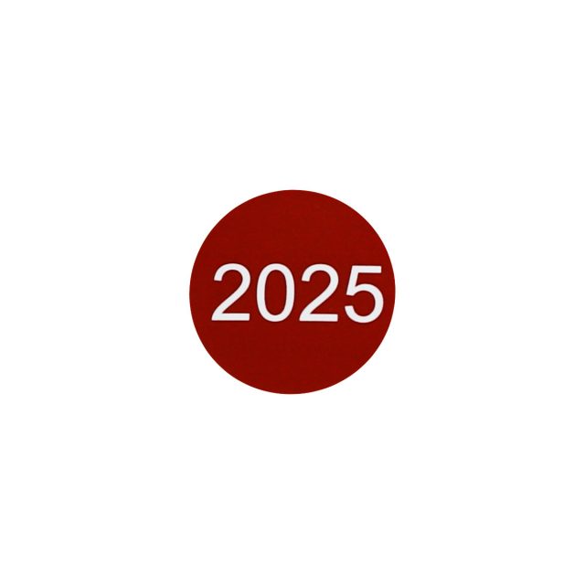 Year 2025 Stickers 3/4" Round | InStockLabels.com