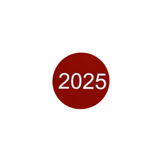 Year 2025 Stickers 3/4" Round | InStockLabels.com