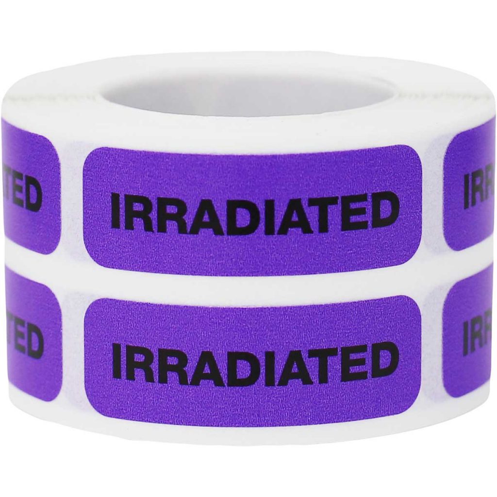 Small Purple Irradiated Warning Labels - InStockLabels.com