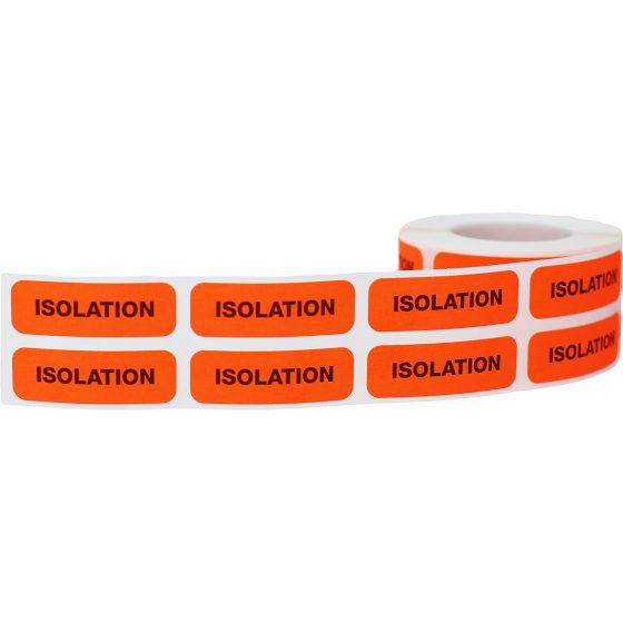Isolation Warning Labels - InStockLabels.com