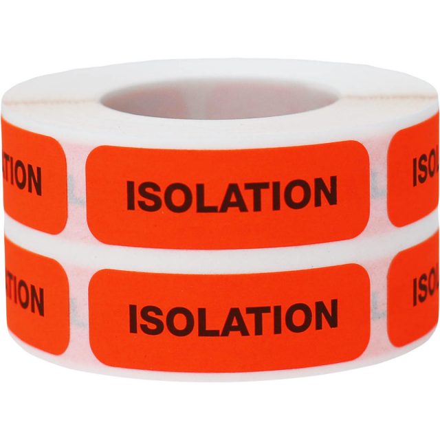 Isolation Warning Labels - InStockLabels.com