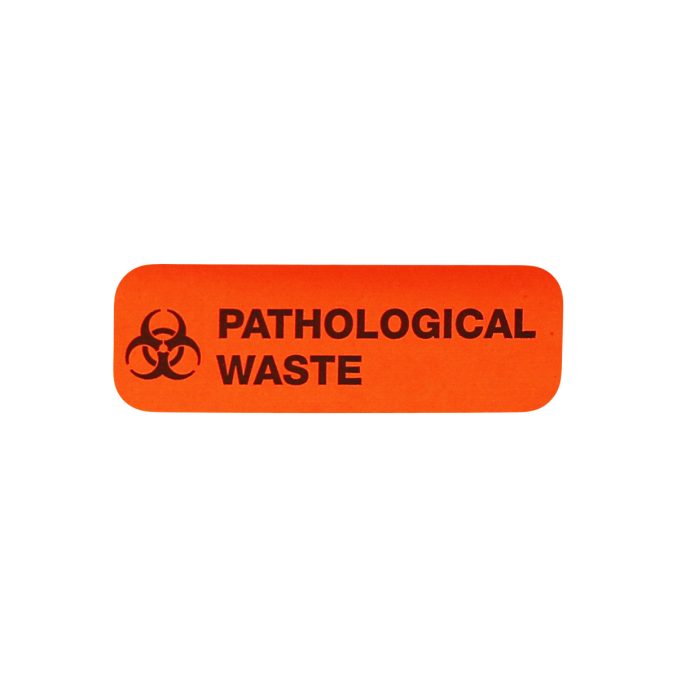 Pathological Waste Rectangle Warning Labels