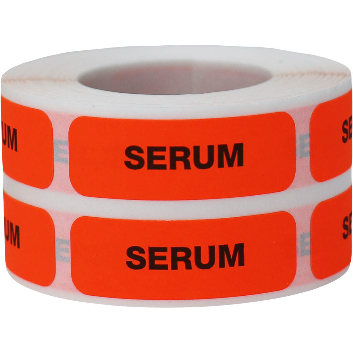Serum File Labels - Fluorescent Red - 500 - InStockLabels.com