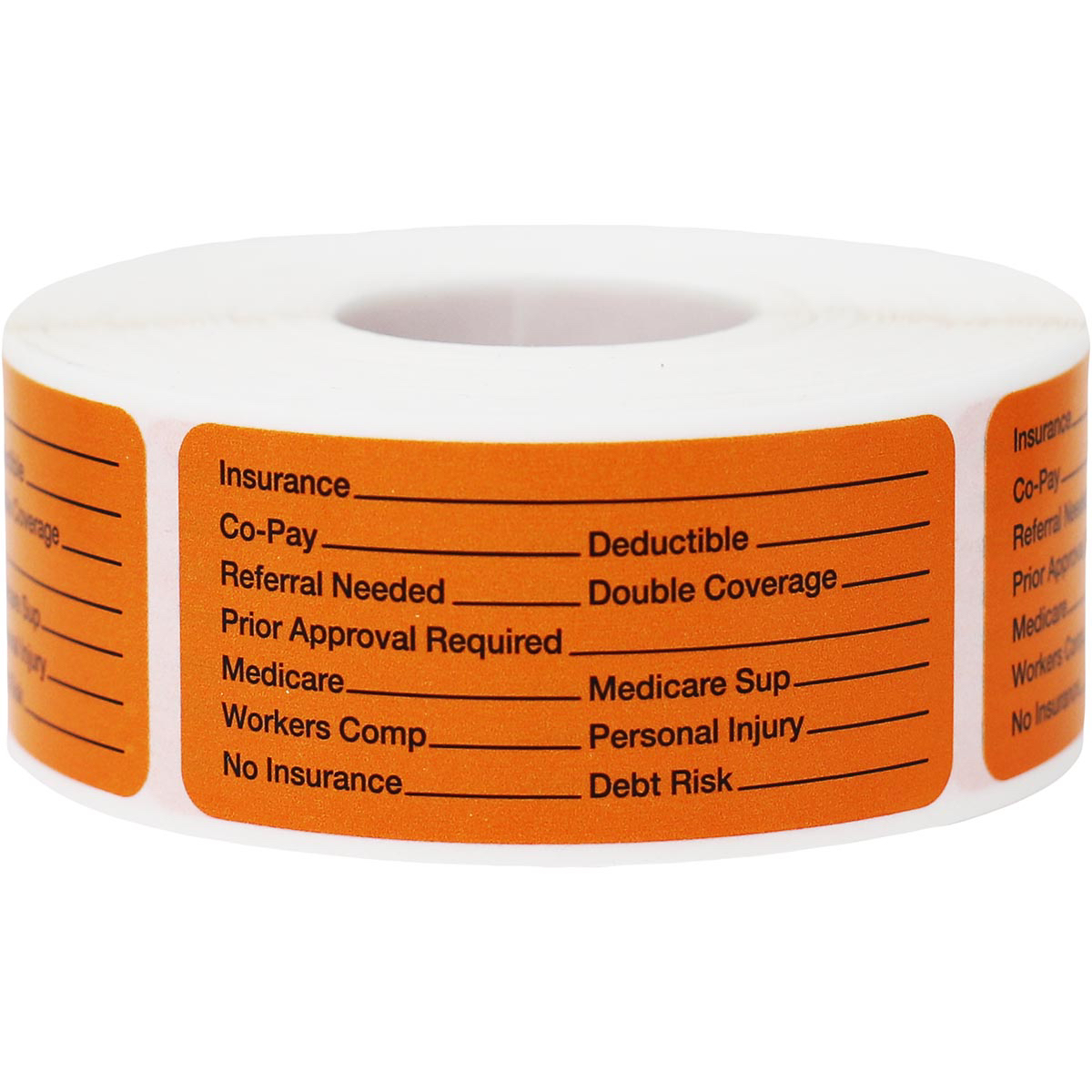 Writable Insurance Info Labels for Healthcare Files | 1.125" x 2.375 ...