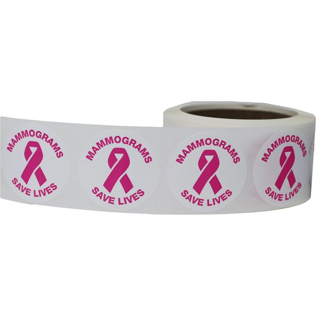 Mammograms Save Lives Labels - InStockLabels.com