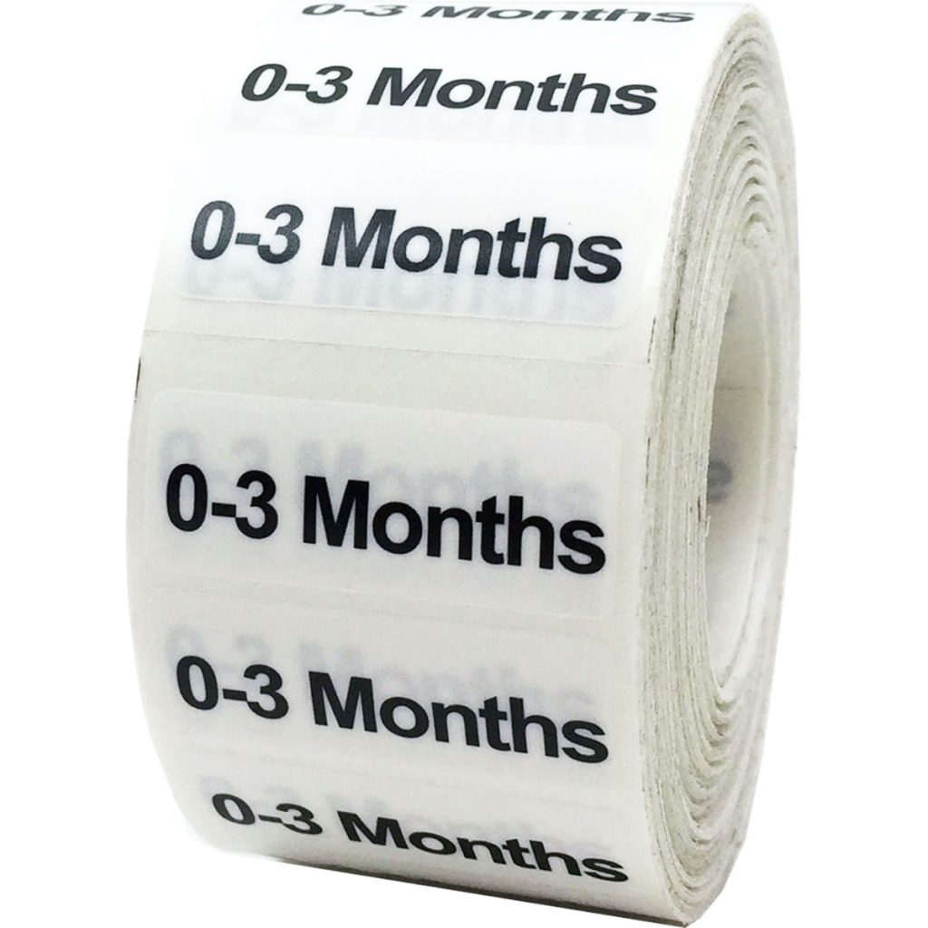 Ultra Clear Baby and Toddler Size Labels | InStockLabels.com