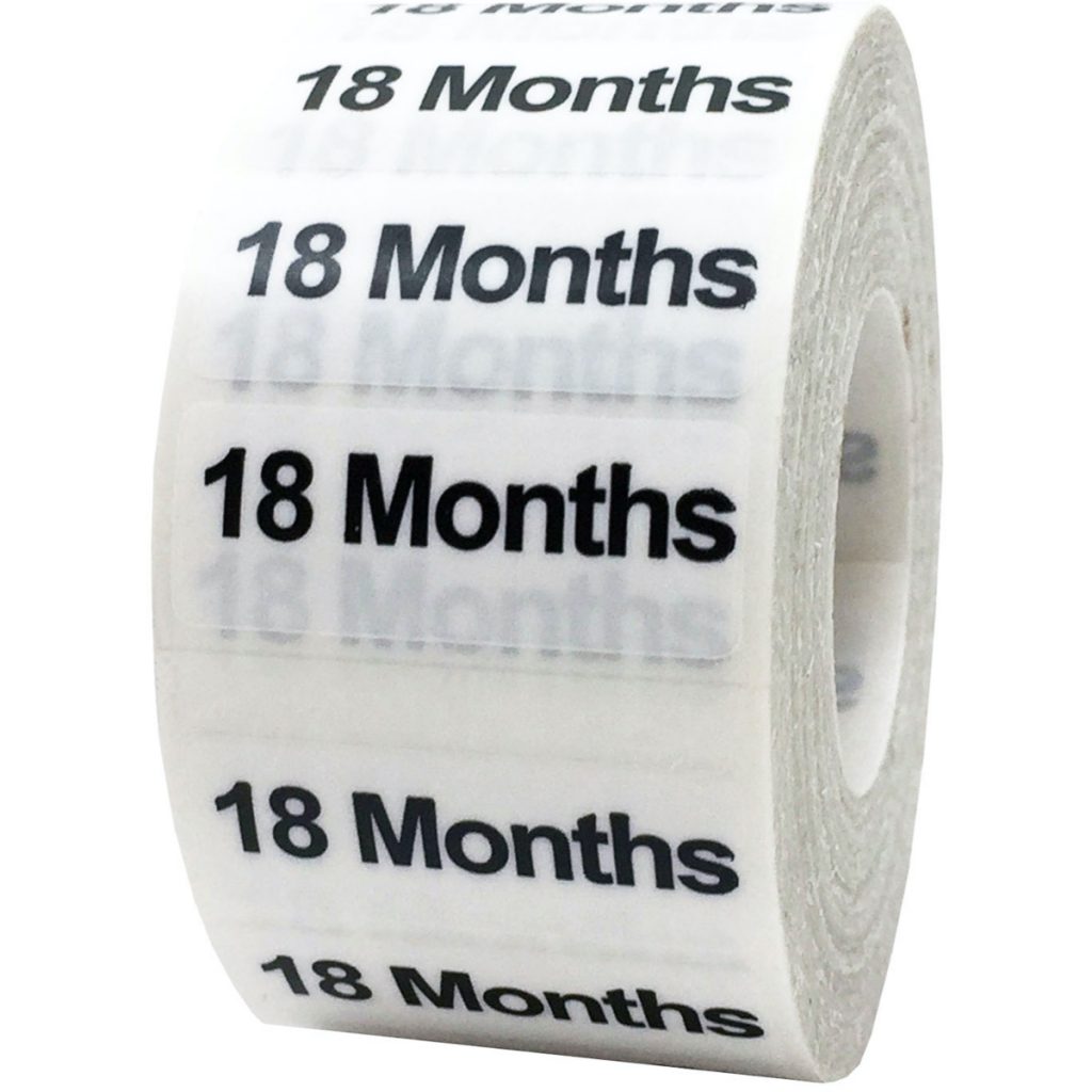 Ultra Clear Baby and Toddler Size Labels | InStockLabels.com