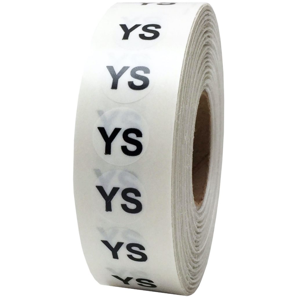 Youth Clothing Size Strip Labels for Retail Shirts | Clear 3/4″ x 4 ...