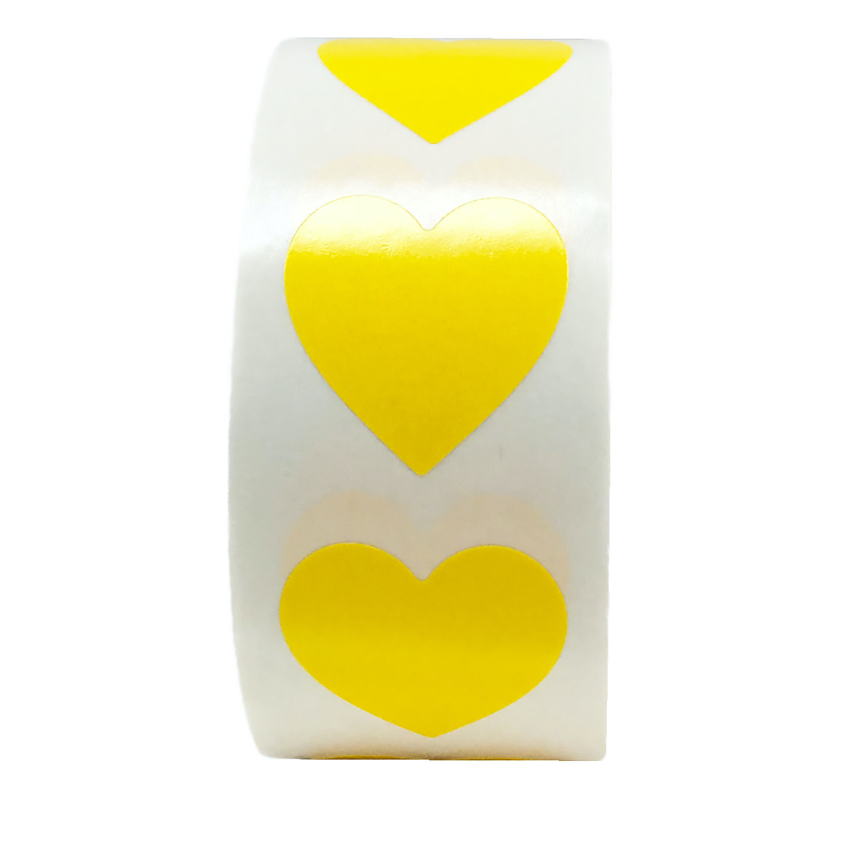 Yellow Heart Stickers 3/4 Inch | InstockLabels.com