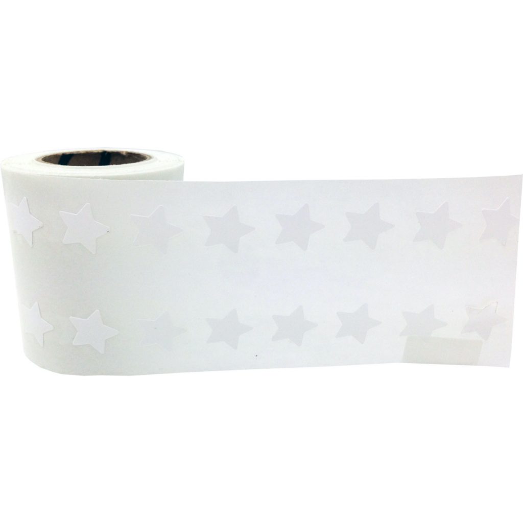 Small White Star 1/2" Inch Stickers - InStock Labels