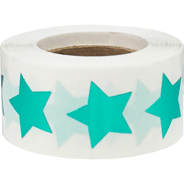 Metallic Green Star Stickers 3/4" Inch | InstockLabels.com