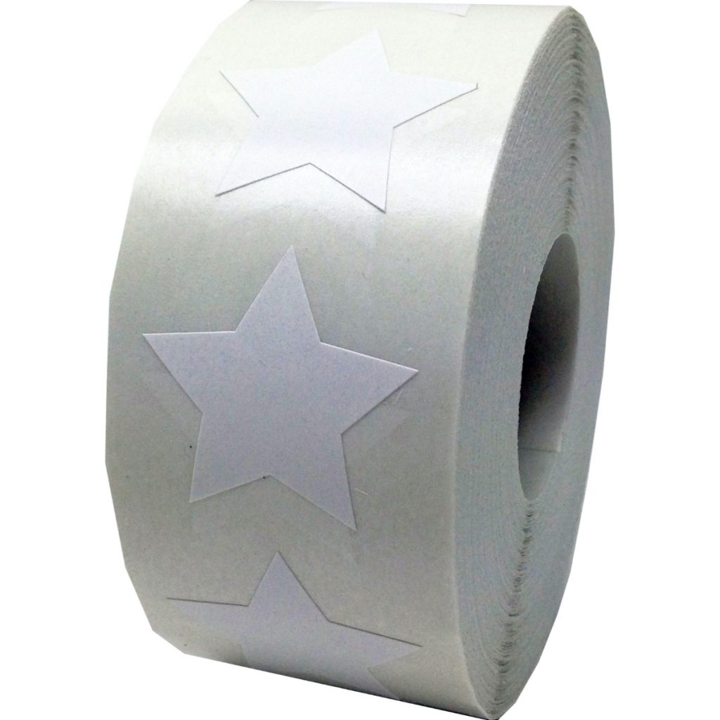 White Star 1" Sticker - InStock Label