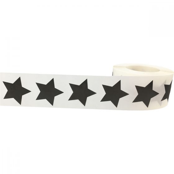 Black Star Stickers 1" Inch | InstockLabels.com