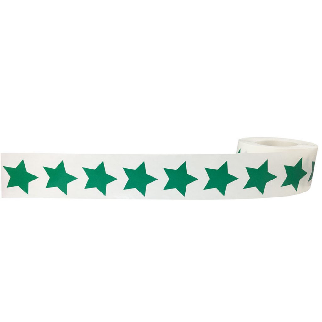 Green Star Stickers 1" Inch | InstockLabels.com