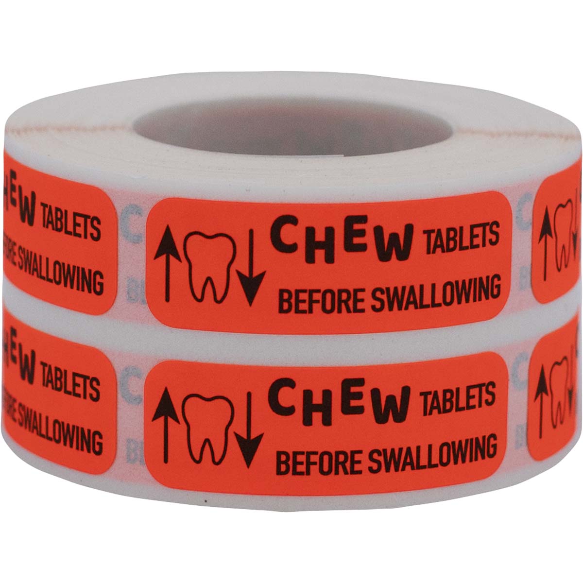 Chew Tablets Before Swallowing - Warning Labels - InStockLabels.com