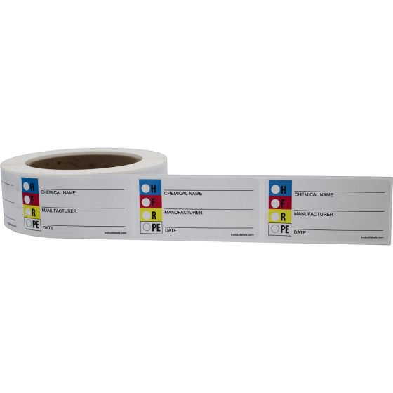 HMIS Chemical Label - Writable - InStockLabels.com